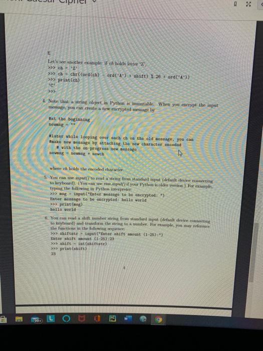 Solved Write a Python program named cesar.py that implements | Chegg.com