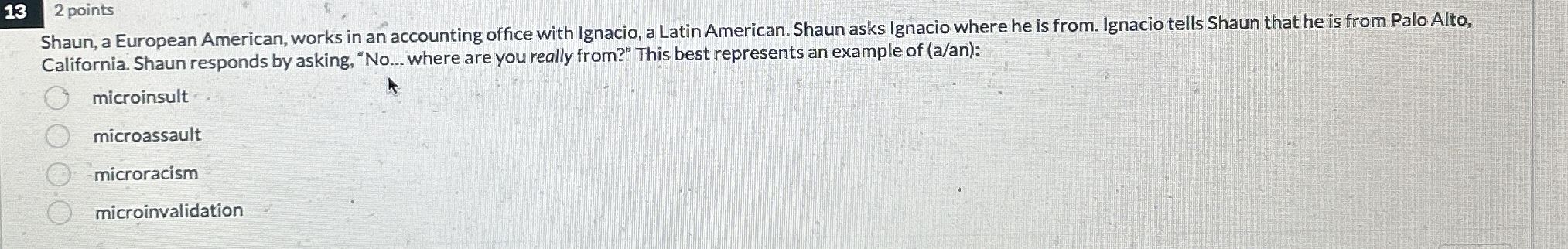 Solved Shaun, a European American, works in an accounting | Chegg.com