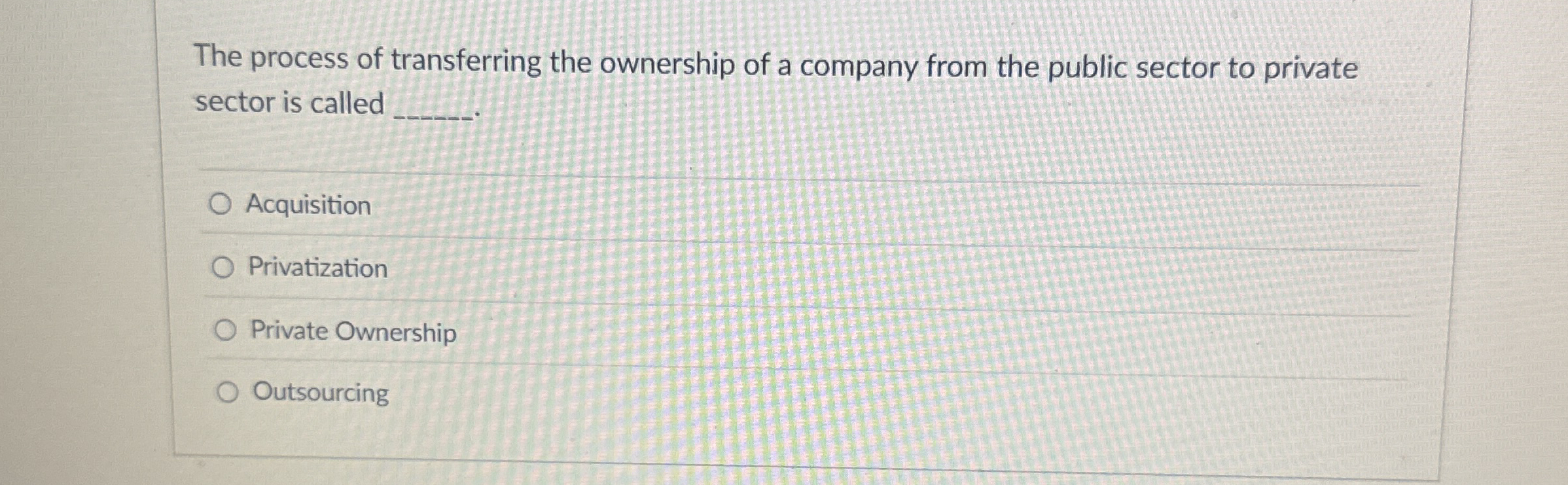 Solved The process of transferring the ownership of a | Chegg.com