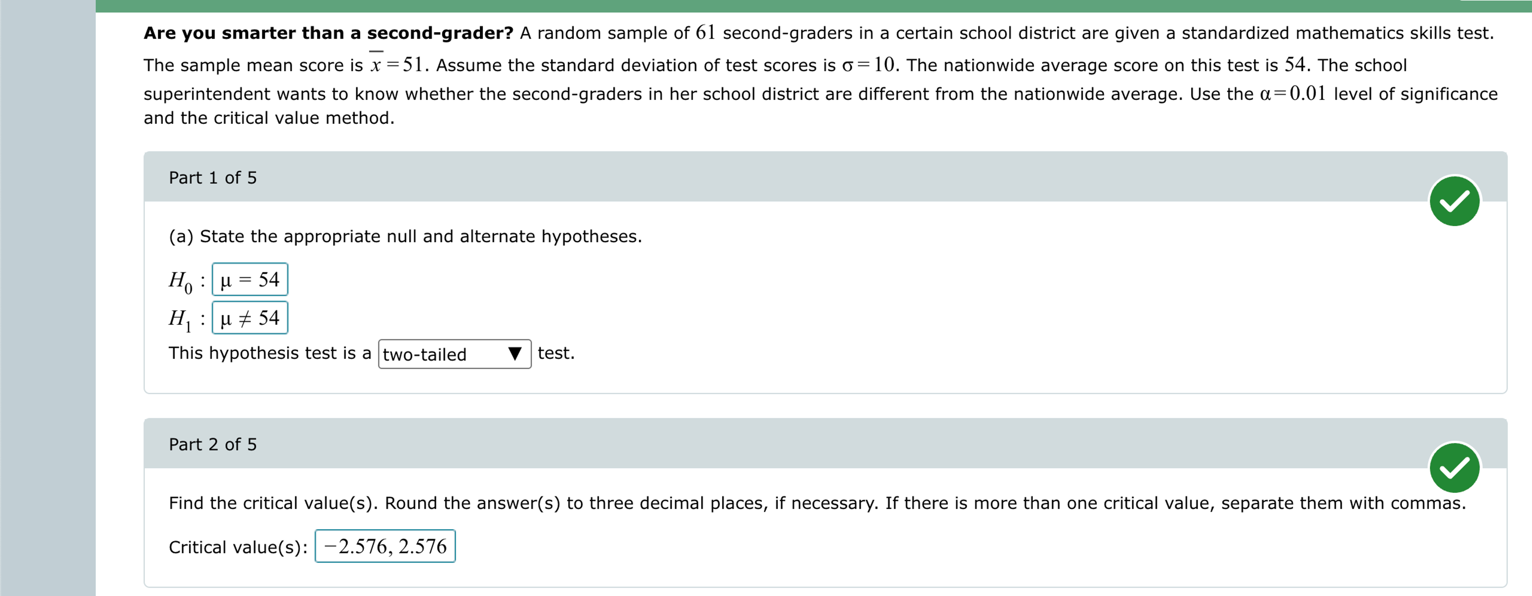 Part: 2 / 5Part 3 ﻿of 5(b) ﻿Compute the value of the | Chegg.com