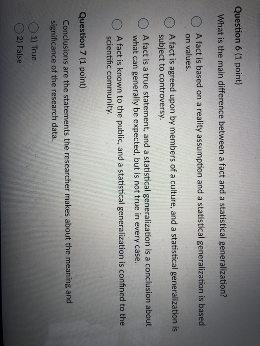 Solved Question 1 (1 point) Saved When an inductive argument | Chegg.com