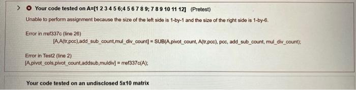 Solved unction [A, pivot_cols, pivot_count ]=rref337( A) | Chegg.com