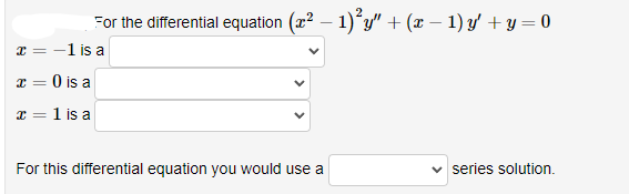 Solved For the differential equation | Chegg.com