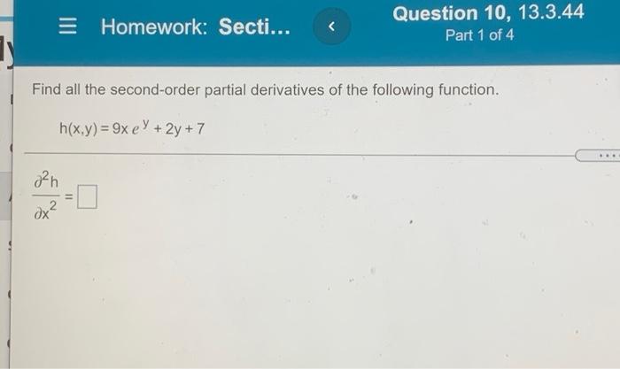 Solved Homework Secti Question 10 13 3 44 Part 1 Of 4