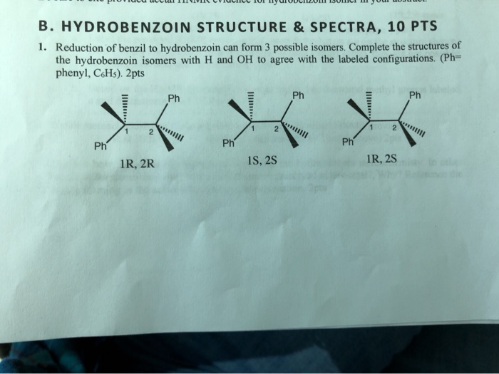 Solved FU WUWUHL V MULIEREN B. HYDROBENZOIN STRUCTURE & | Chegg.com