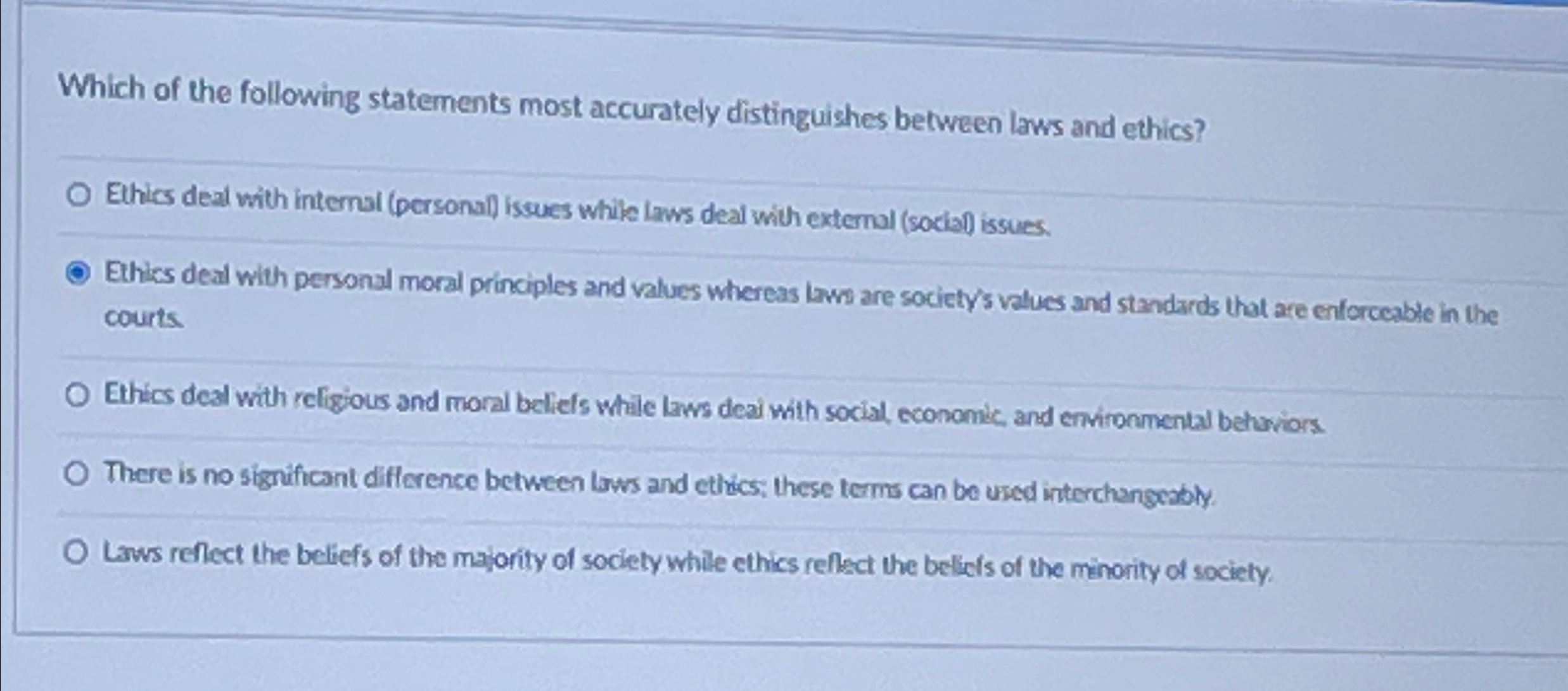 Solved Which of the following statements most accurately | Chegg.com