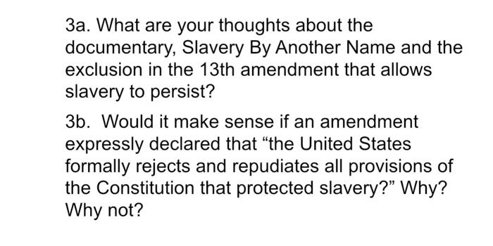 3a. What are your thoughts about the documentary, | Chegg.com