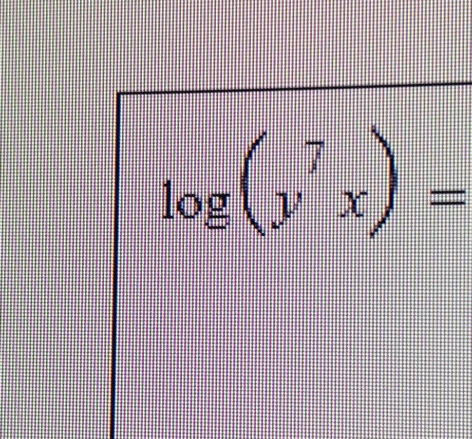 Solved log(y7x)= | Chegg.com