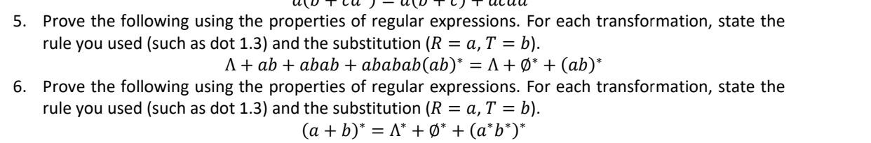 Solved 5. Prove the following using the properties of | Chegg.com