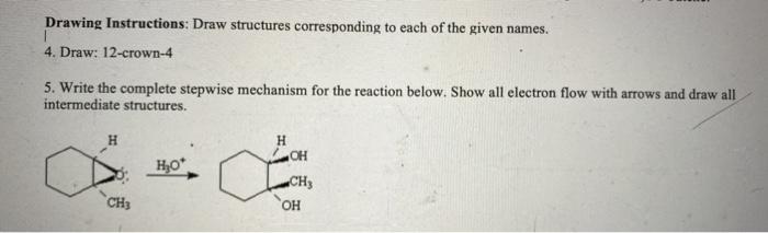 Solved Drawing Instructions: Draw structures corresponding | Chegg.com