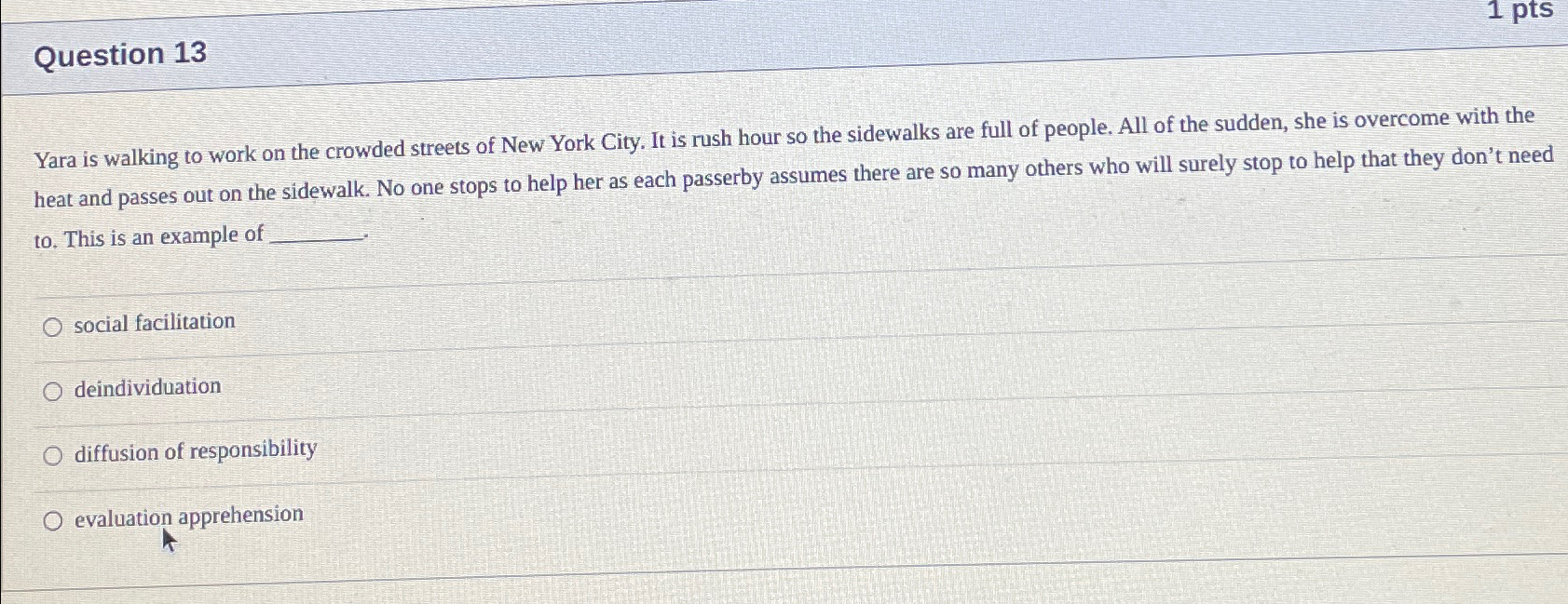 Solved Question 13Yara is walking to work on the crowded | Chegg.com