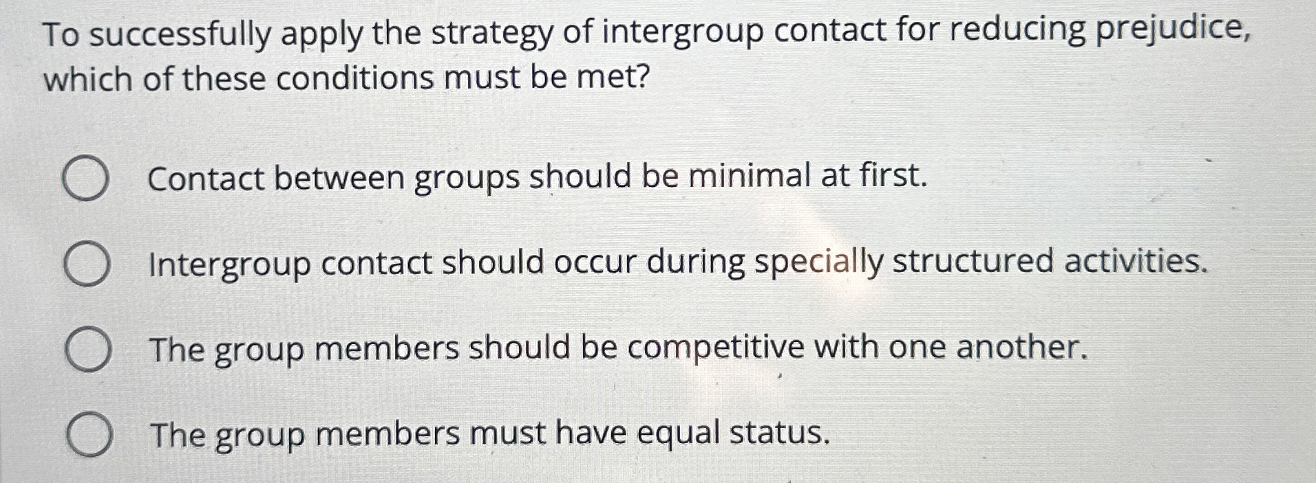 High Quality SOLUTION To successfully apply the strategy of intergroup | Chegg.com