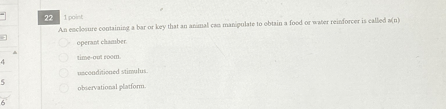 Solved 221 ﻿pointAn enclosure containing a bar or key that | Chegg.com