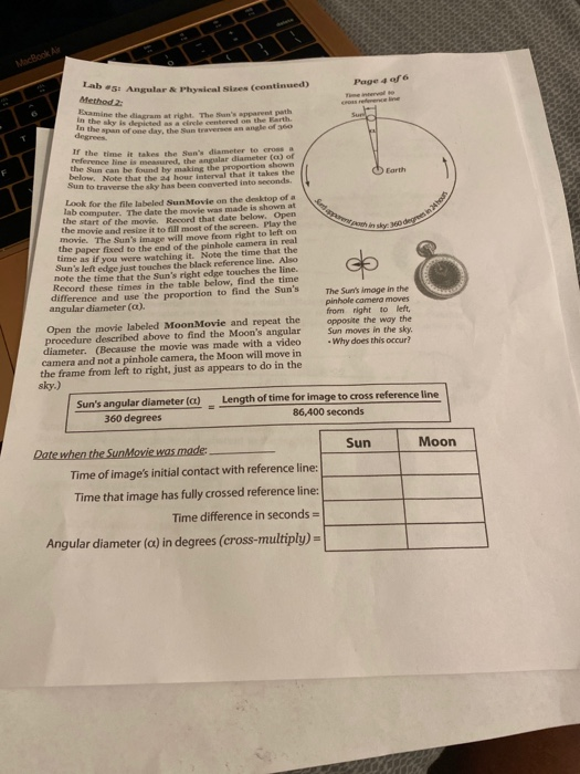 Lab.si Angulad Page 4 of 6 Lab.: Angula Part The Ang | Chegg.com