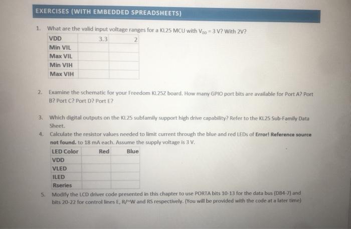Solved 1. What are the valid input voltage ranees for a K | Chegg.com