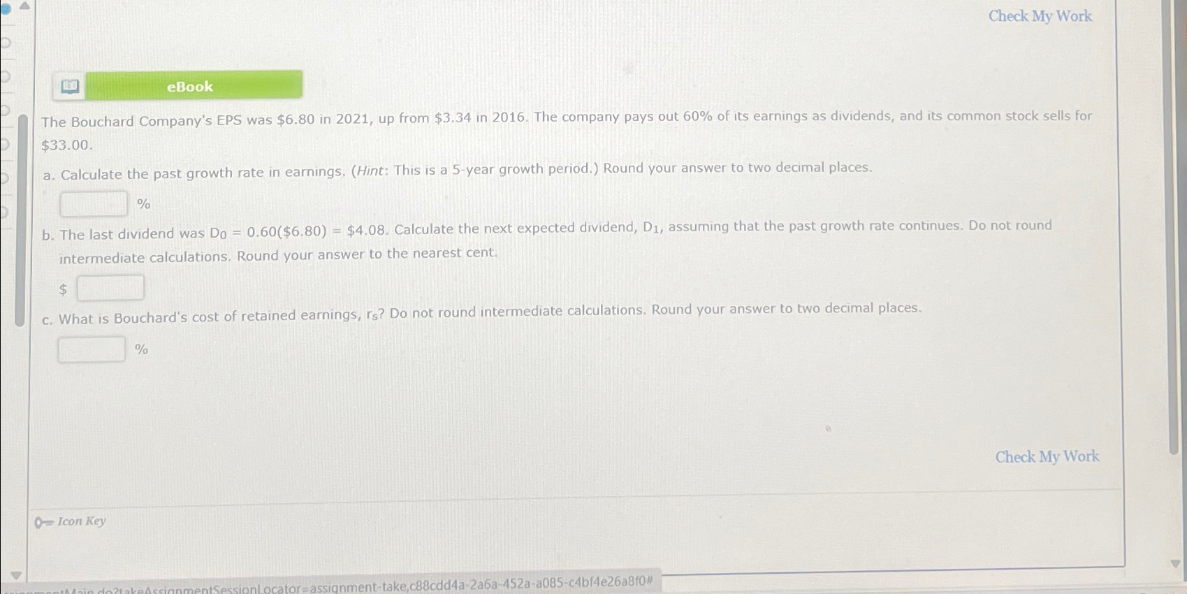 Solved Check My WorkThe Bouchard Company's EPS was $6.80 ﻿in | Chegg.com