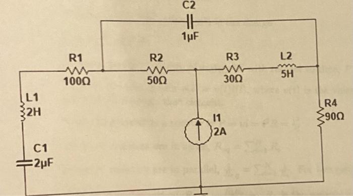 Solved Determine the voltages across the two capacitors and | Chegg.com