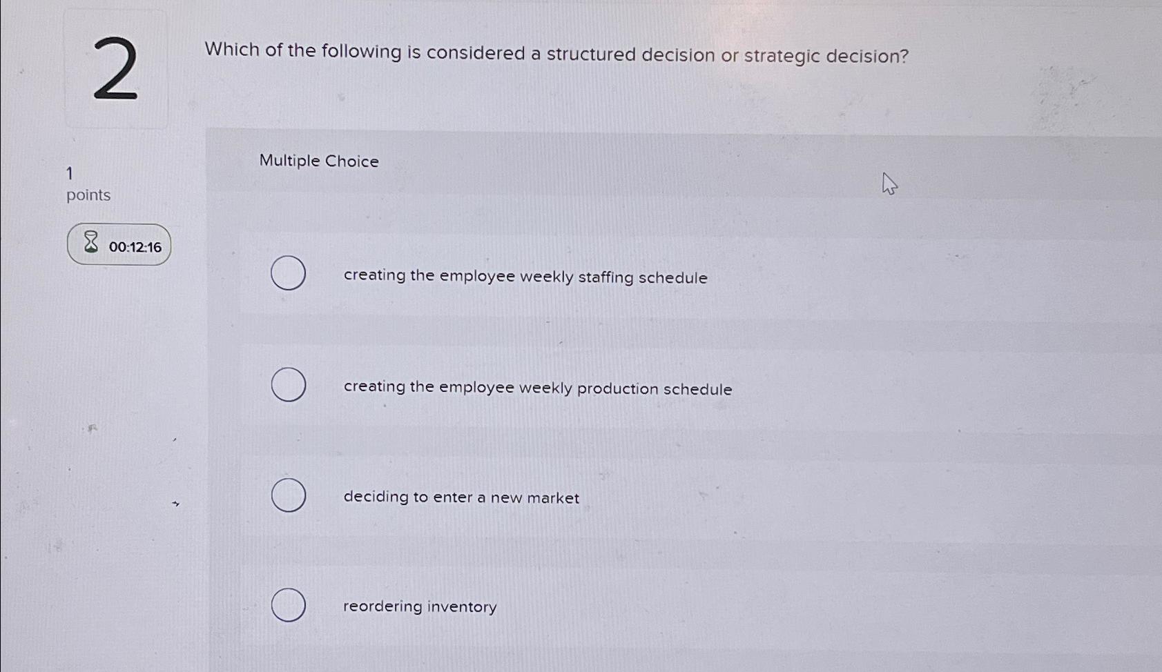 Solved 2Which of the following is considered a structured | Chegg.com