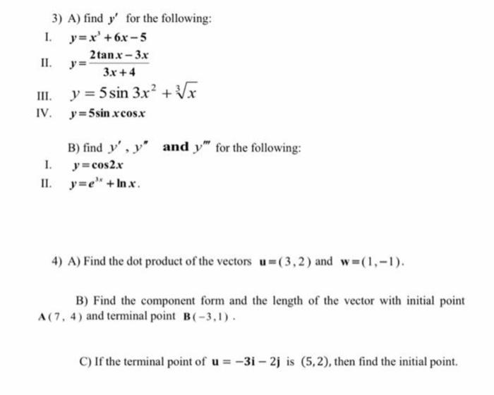 Solved 1) A) The matrices A, B and C are given below in | Chegg.com