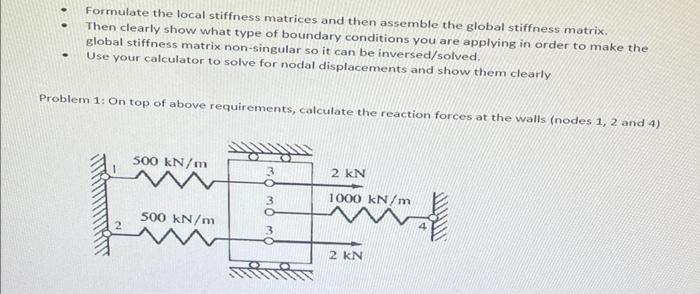 - Formulate the local stiffness matrices and then | Chegg.com - Formulate the local stiffness matrices and then | Chegg.com
