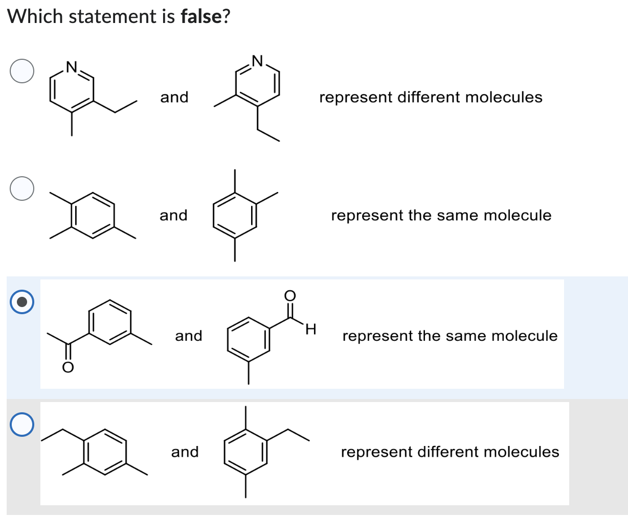 Solved Which statement is false?represent different | Chegg.com