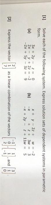 Solved linear algebra please show the steps as im struggling | Chegg.com