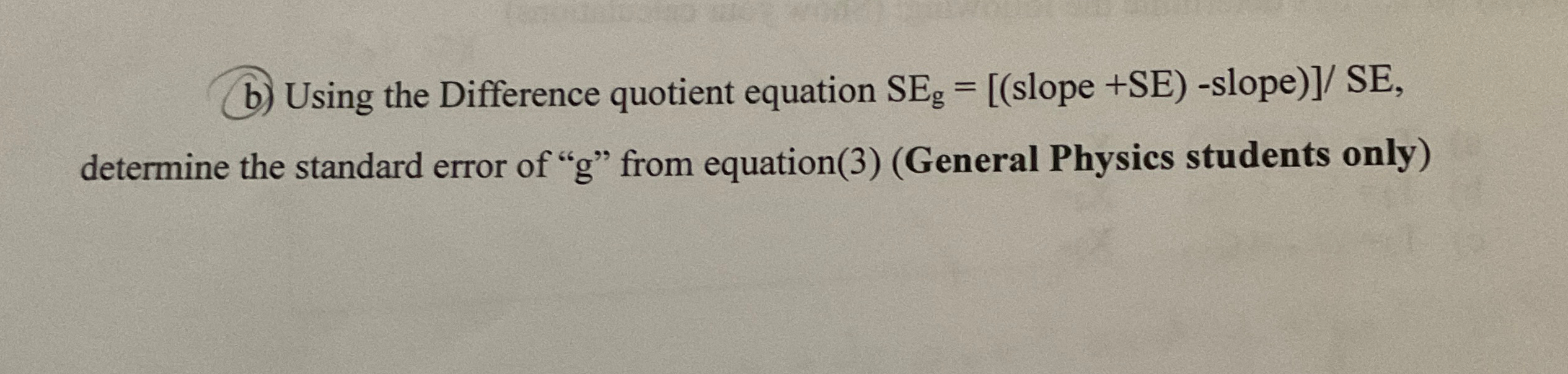 Solved b) ﻿Using the Difference quotient equation slope | Chegg.com