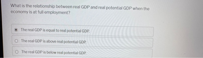 Solved What is the relationship between real GDP and real | Chegg.com