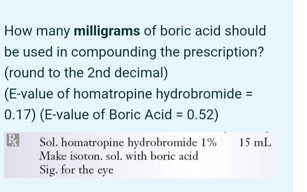 How many milligrams of sodium chloride should be used | Chegg.com