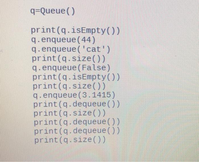 class Deque: def init__(self): self.items = [] def | Chegg.com