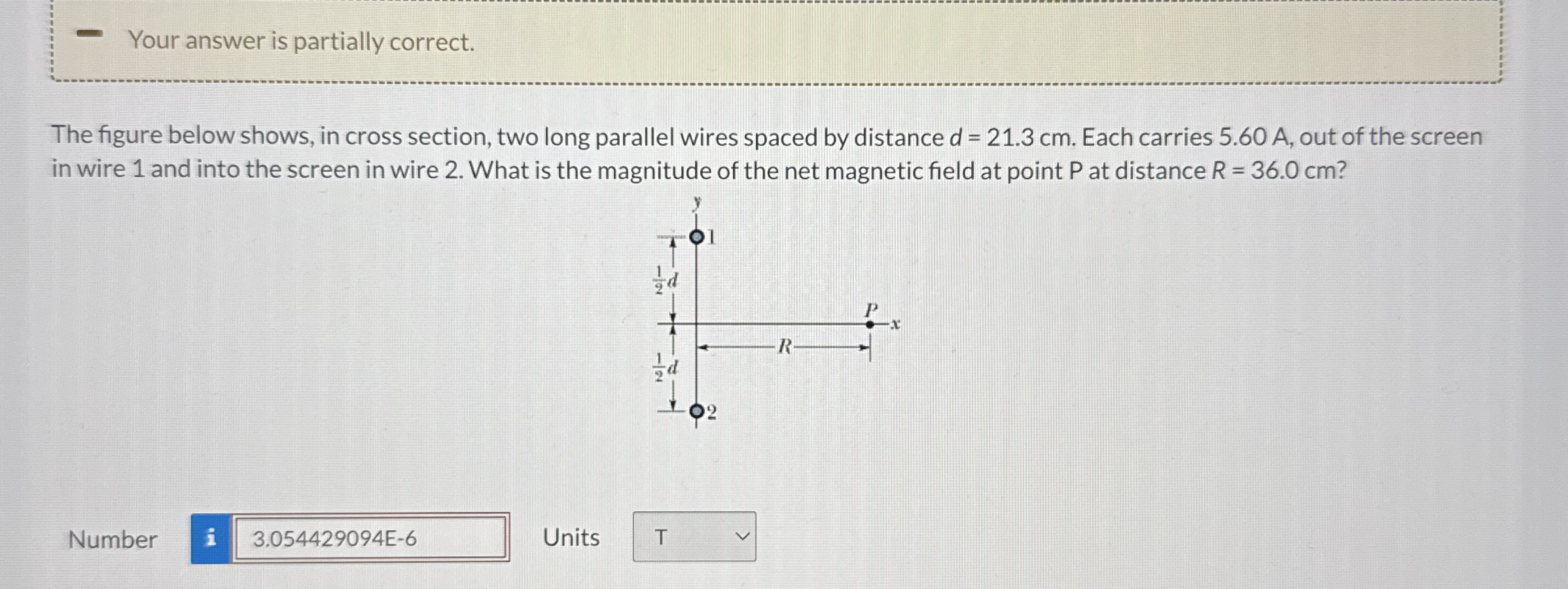Solved Your answer is partially correct.The figure below | Chegg.com