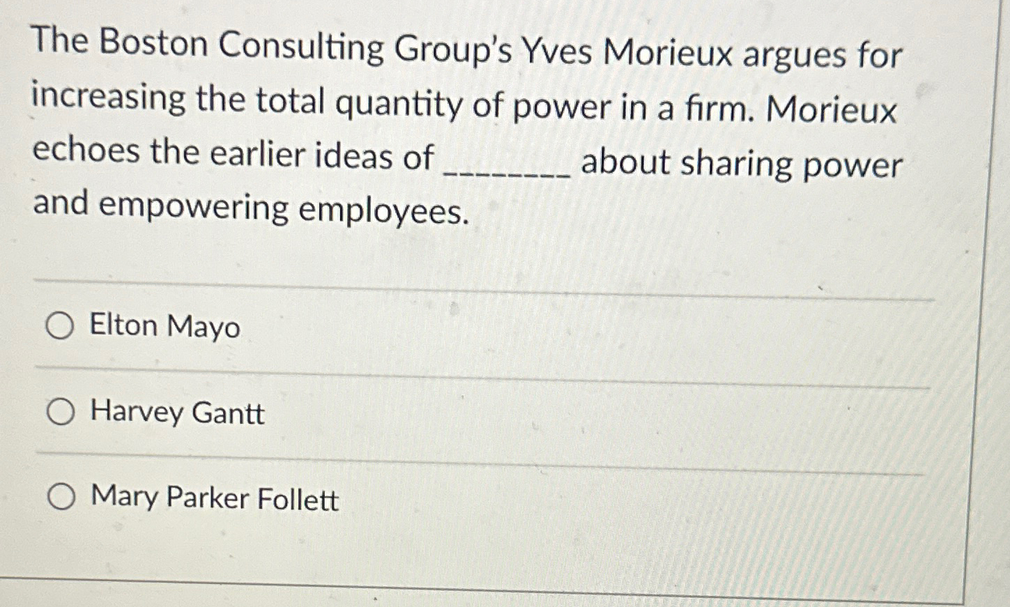 Solved The Boston Consulting Group's Yves Morieux argues for | Chegg.com
