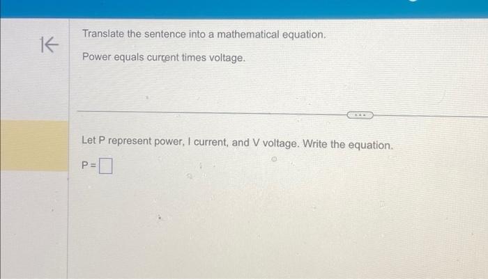 Solved K Translate the sentence into a mathematical | Chegg.com