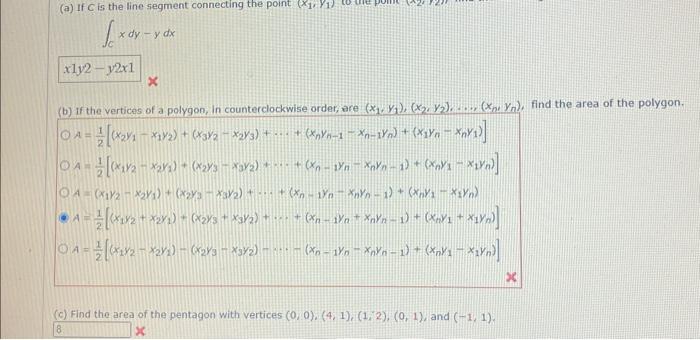 (a) If C is the line segment connecting the point | Chegg.com