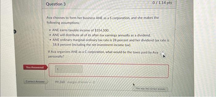Solved Ava chooses to form her business ANE as a $ | Chegg.com