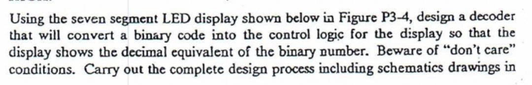 Using the seven segment LED display shown below in | Chegg.com