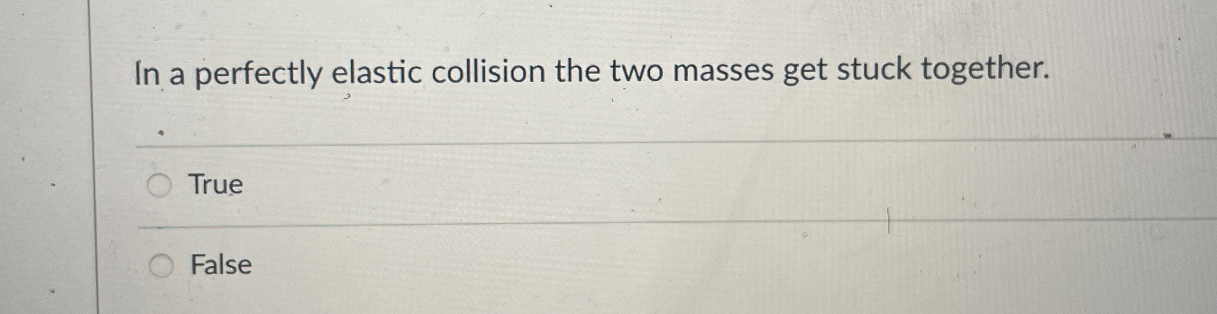 Solved In a perfectly elastic collision the two masses get | Chegg.com