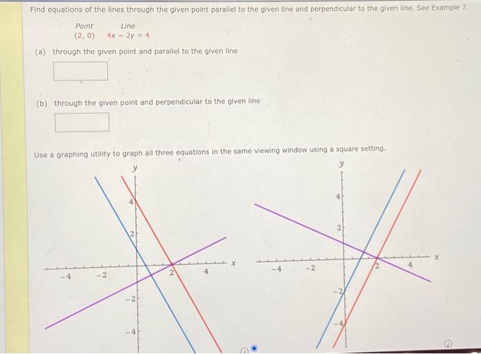 Solved Find equations of the lines through the given point | Chegg.com