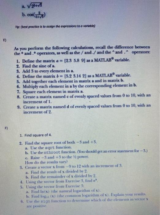 Solved All Questions must be complete using MATLAB. Use | Chegg.com