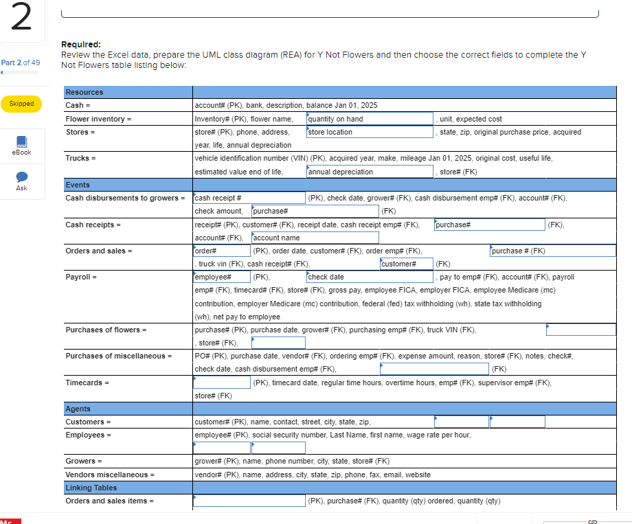 Solved Requlred:Revlew the Excel data, prepare the UML class | Chegg.com