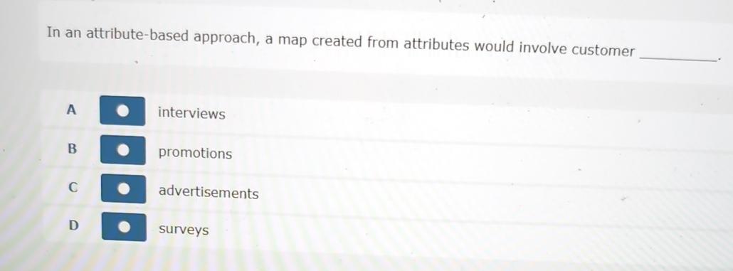 Solved In an attribute-based approach, a map created from | Chegg.com