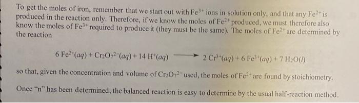 Solved Determine the:-moles of copper-moles of iron-the | Chegg.com