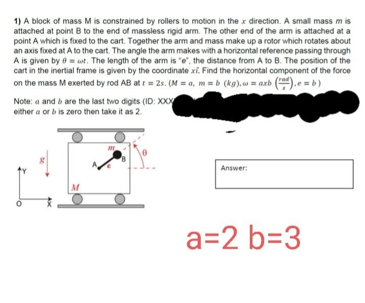 Solved 1) A block of mass M is constrained by rollers to | Chegg.com