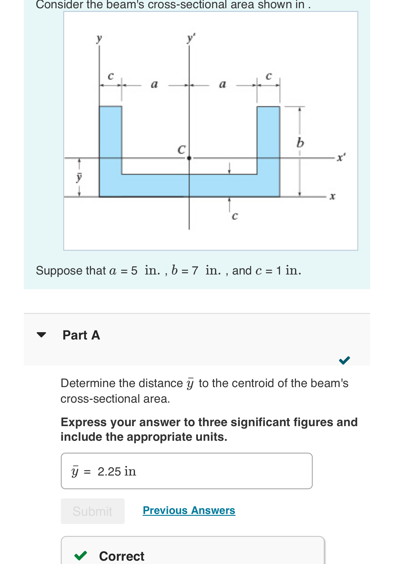 Solved Consider the beam's cross-sectional area shown in | Chegg.com