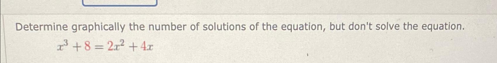 Solved Determine graphically the number of solutions of the | Chegg.com