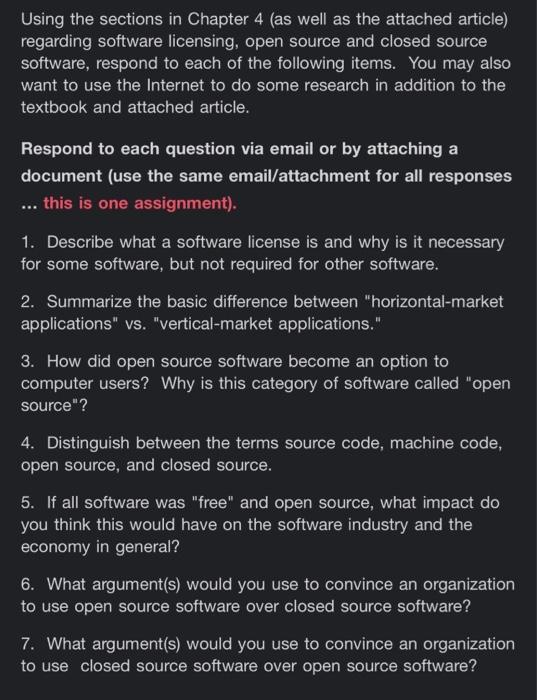 Solved Six Pros and cons of Open Source Software When | Chegg.com