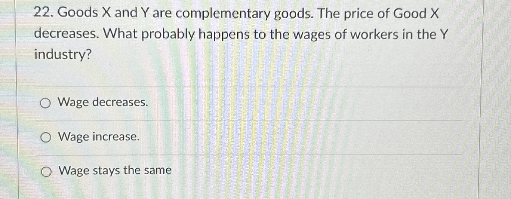 Solved Goods x ﻿and Y ﻿are complementary goods. The price of | Chegg.com