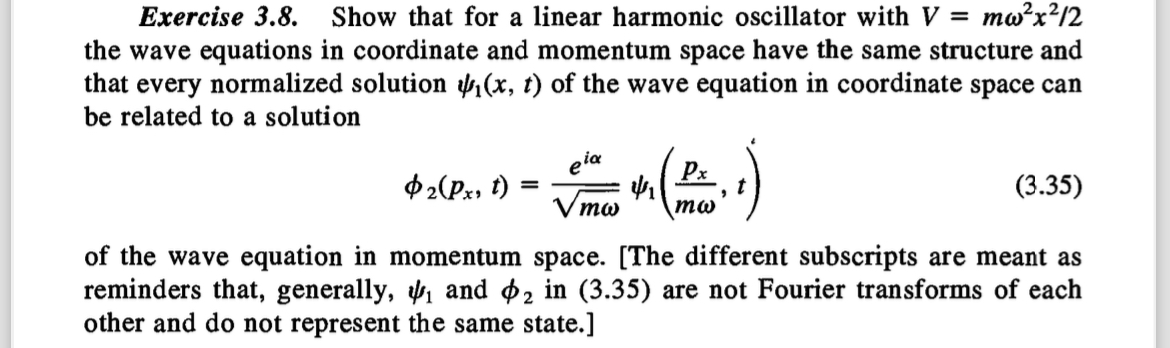 Solved Exercise 3.8. ﻿Show that for a linear harmonic | Chegg.com