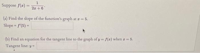 Solved Suppose f(x)=2x+61 (a) Find the slope of the | Chegg.com