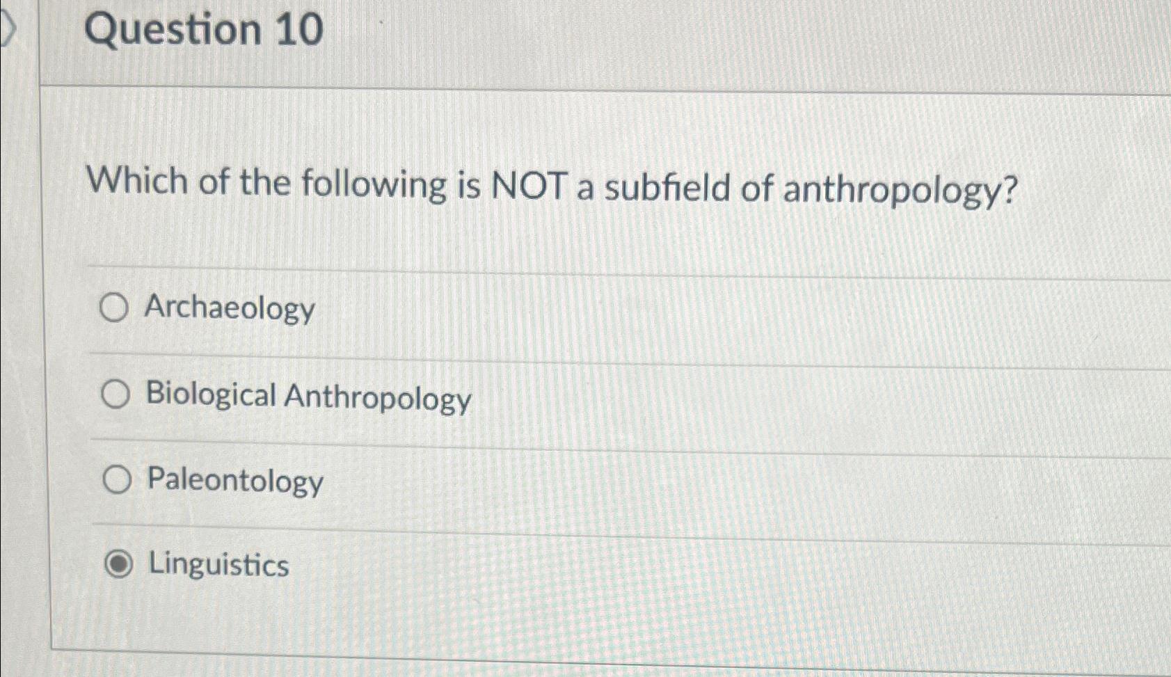 Solved Question 10Which of the following is NOT a subfield | Chegg.com